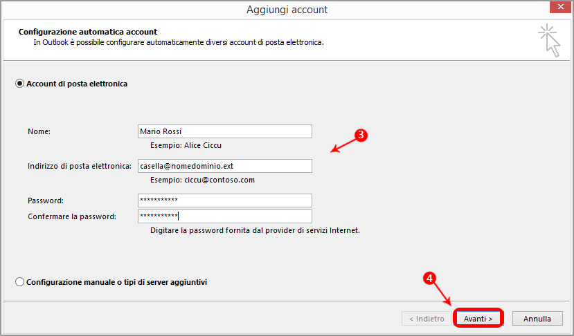 Utilizzare una email Aruba su client di posta | Guide hosting.aruba.it
